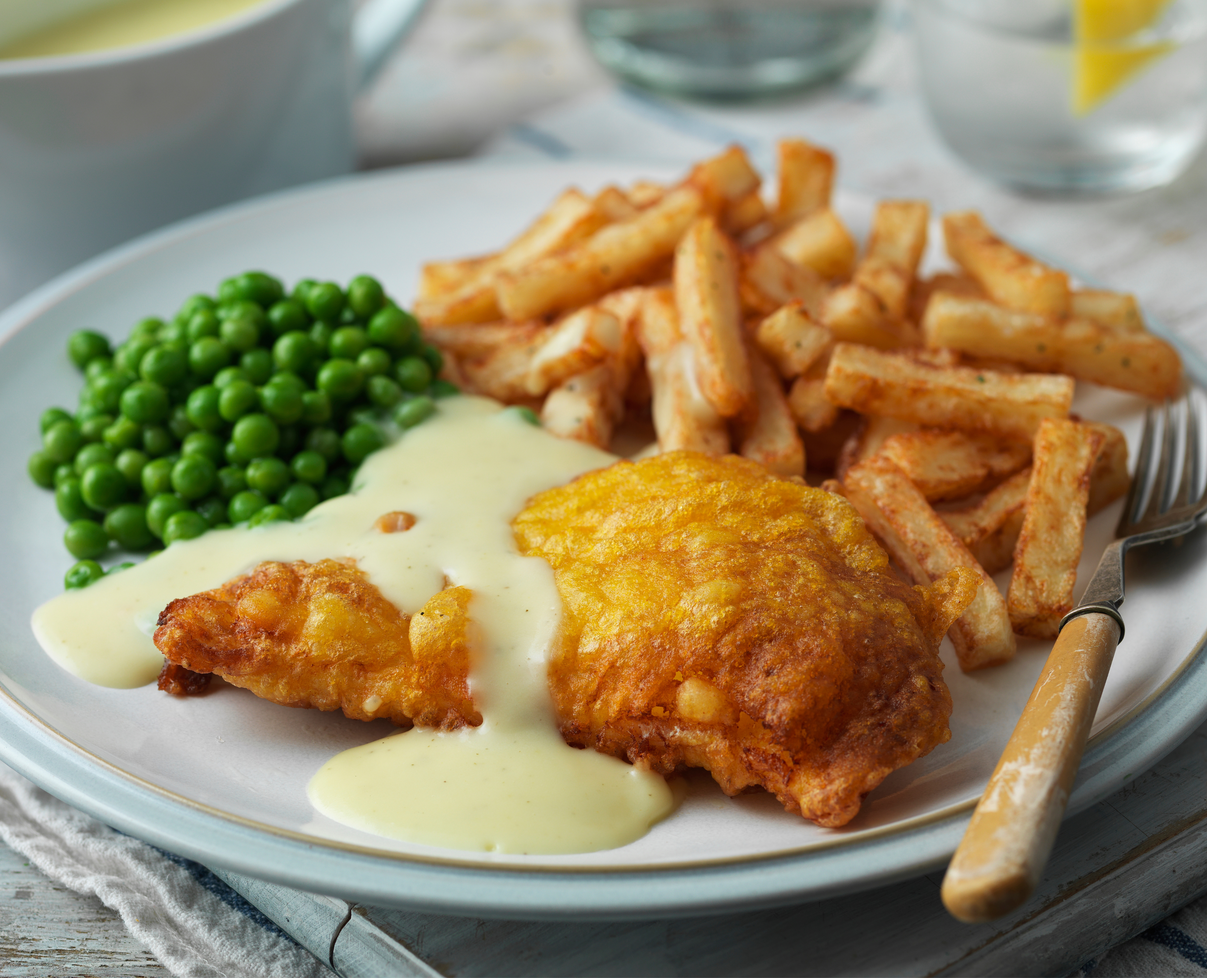 Lemonade Cod and Green Thunder Triple Cooked Chips