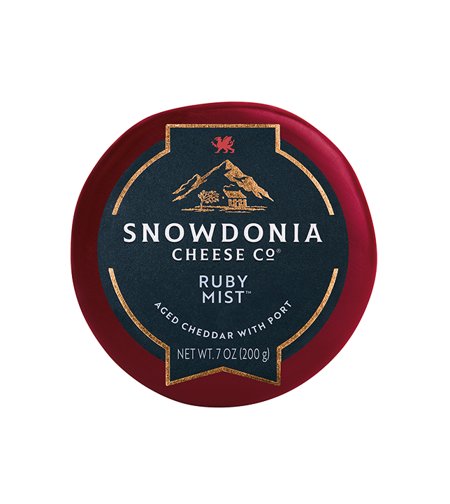 Ruby Mist Mature Cheddar infused with port and brandy